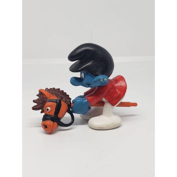 schleich | Toys | Vintage Smurf Hobby Horse | Poshmark